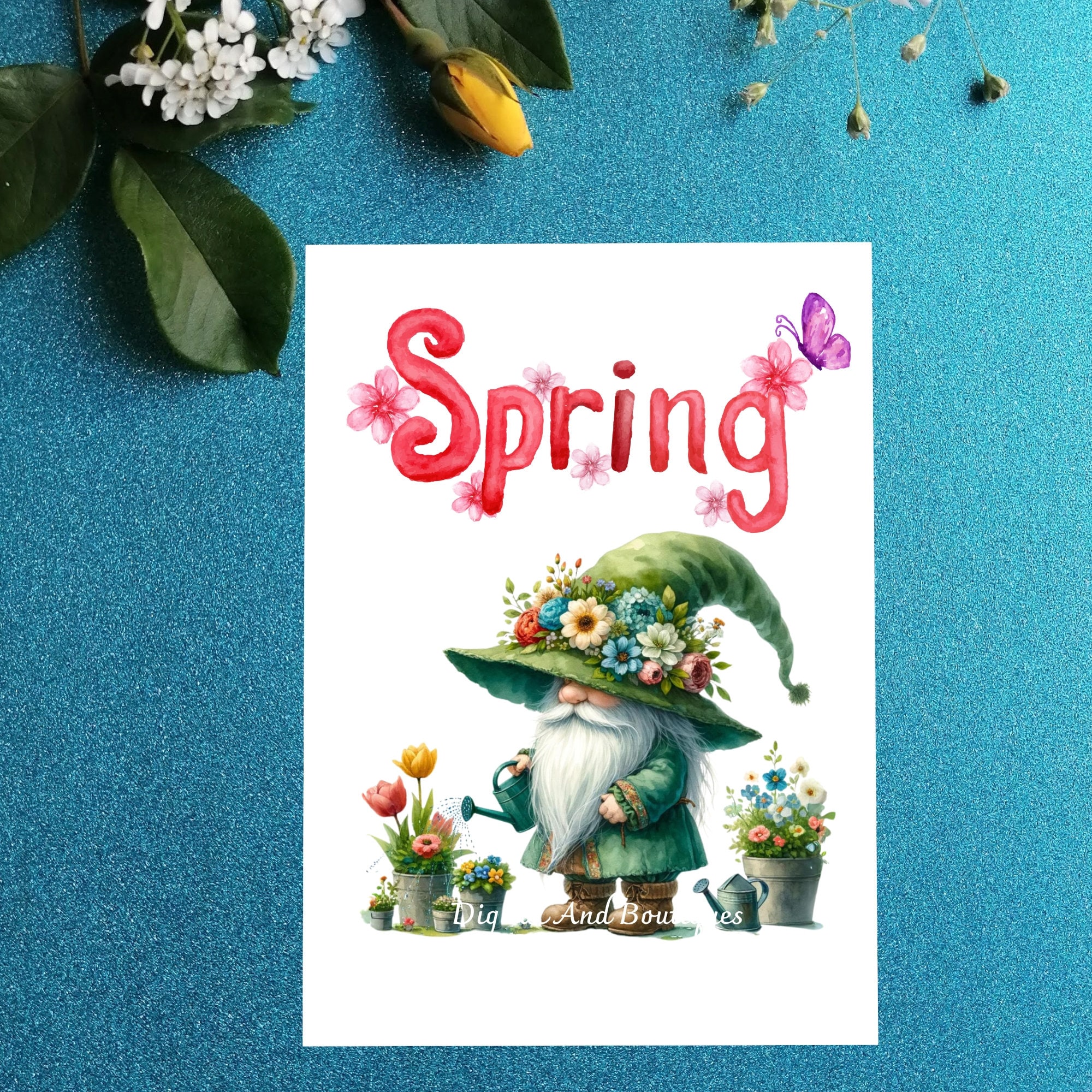 Spring Gnome Clipart, Garden Gnome, Gardener PNG, Home Decor, Gnome PNG ...