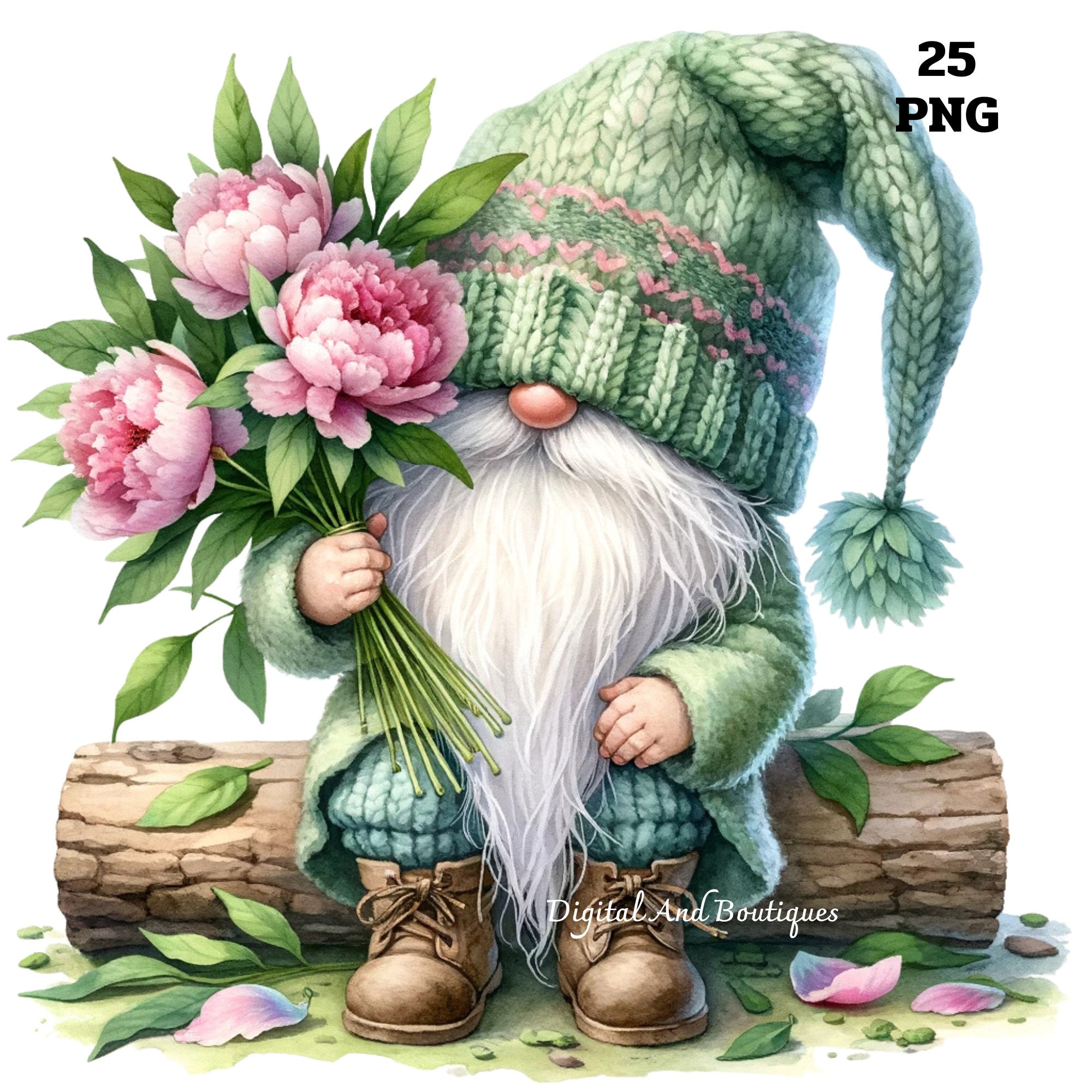 Spring Gnome Clipart, Garden Gnome, Gardener PNG, Home Decor, Gnome PNG ...