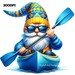 Kayak Gnome Clipart, Camping Gnomes, Whimsical Gnome Clipart , Fishing ...
