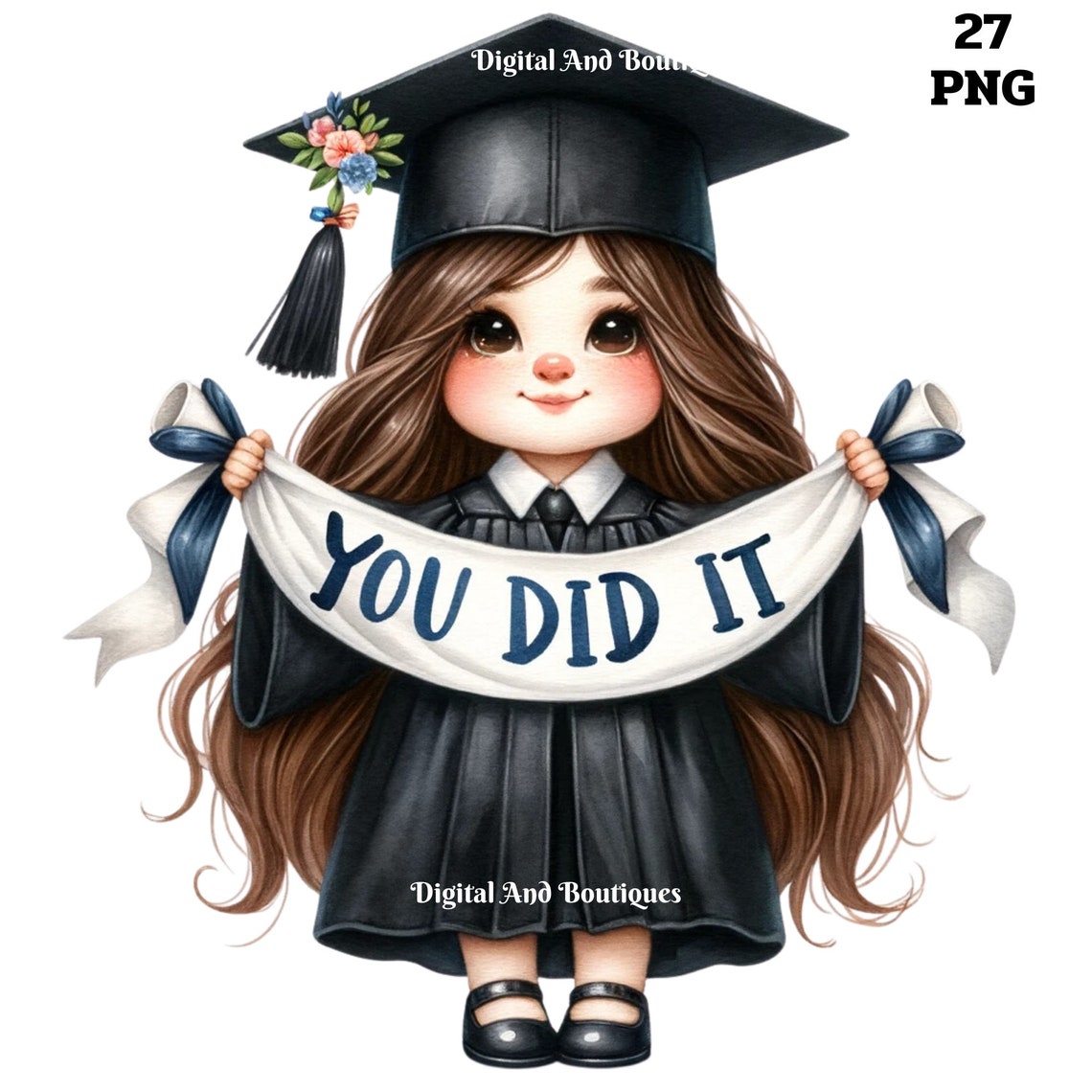 Graduation Gnomes, Graduation Clipart, Graduation Ornament, Gnome ...