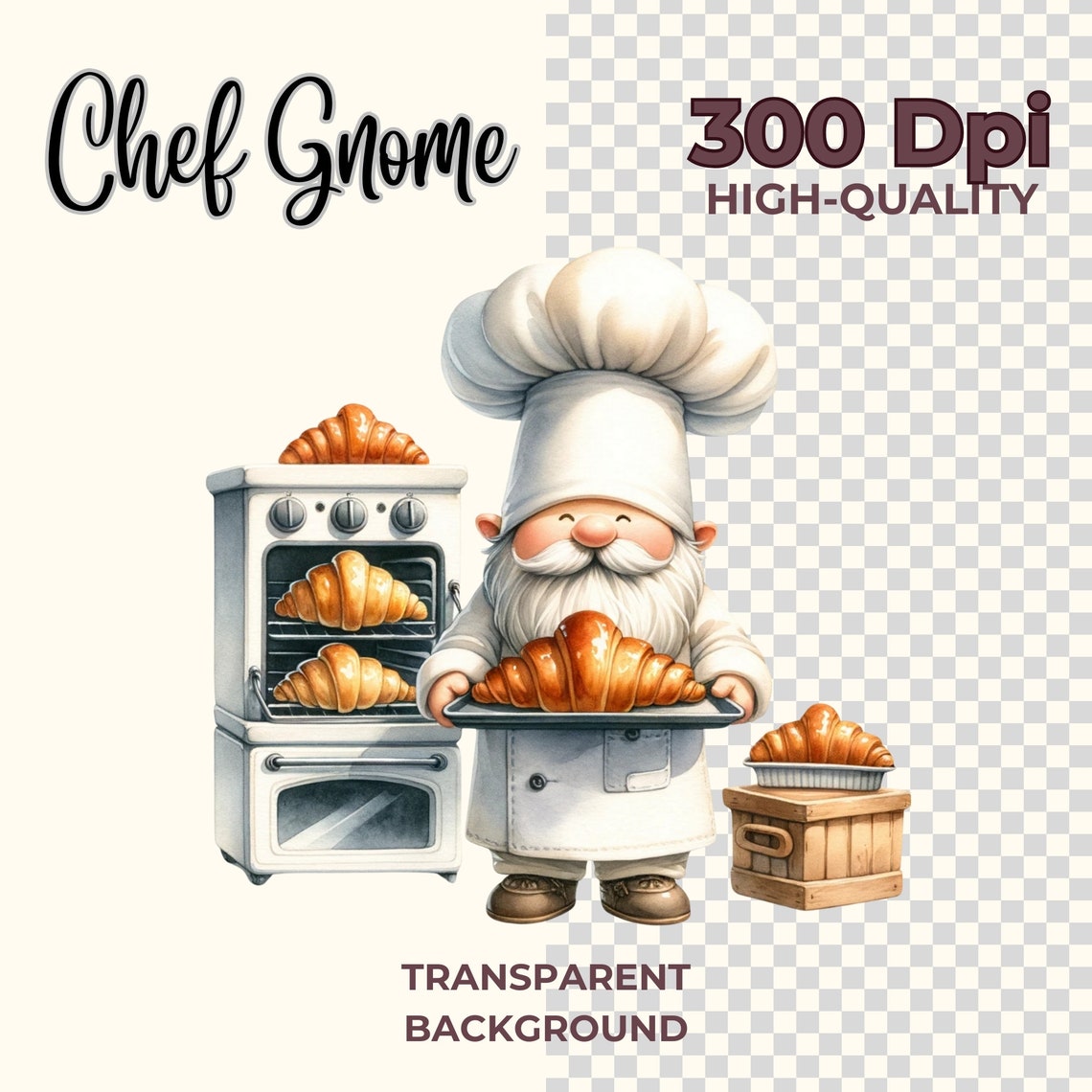Chef Gnome, Gnome Clipart, Gnome PNG, Chef Clipart, Clipart PNG ...