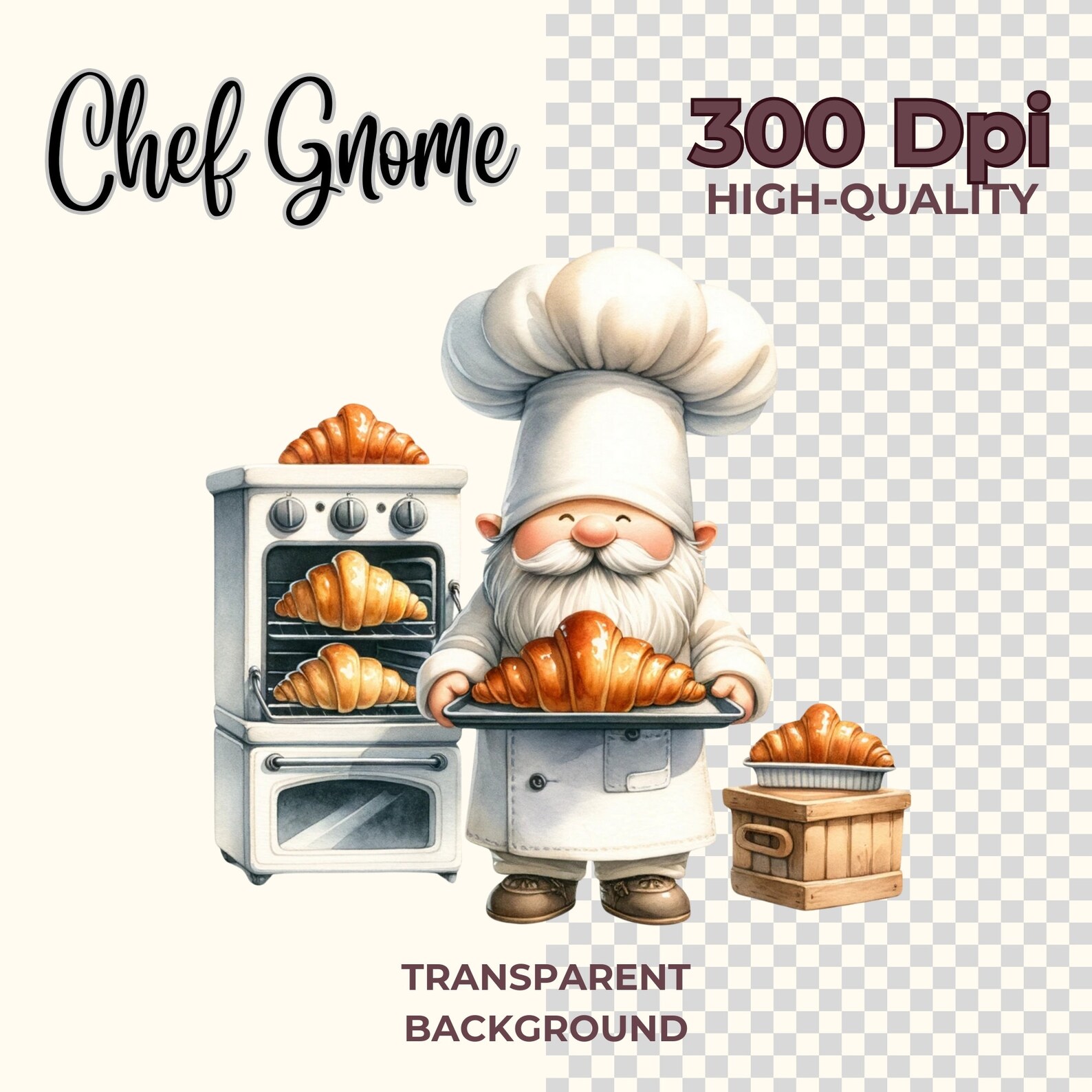 Chef Gnome, Gnome Clipart, Gnome PNG, Chef Clipart, Clipart PNG ...