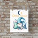 Sleeping Gnome Clipart, Pajamas Gnome, Nursery Wall Art, Nursery Room Decor, Nursery Art, Scrap ...