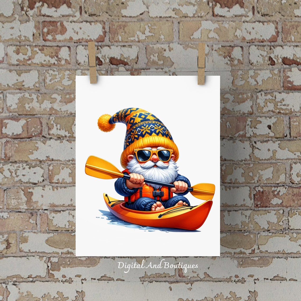 Kayak Gnome Clipart: Whimsical Camping PNG (digital Download) - Etsy