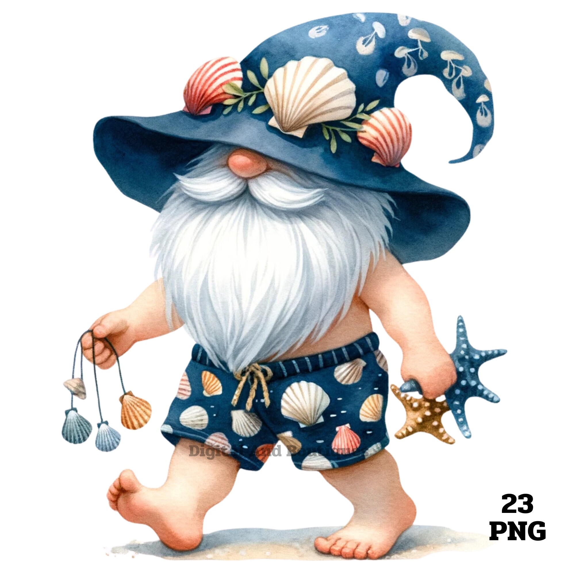 Beach Gnomes, Summer Beach Gnomes Clipart, Surf Gnomes, Summer Beach ...