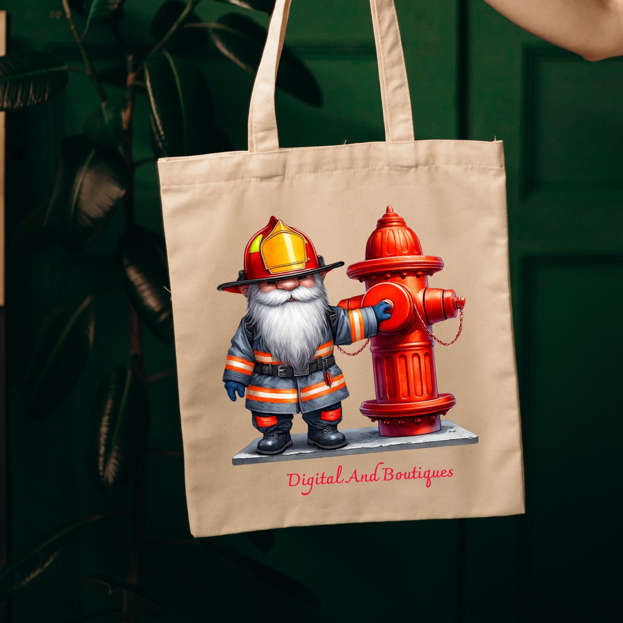 Firefighter Gnome Clipart, Fireman Gnome PNG, Rescue Gnome Clipart ...