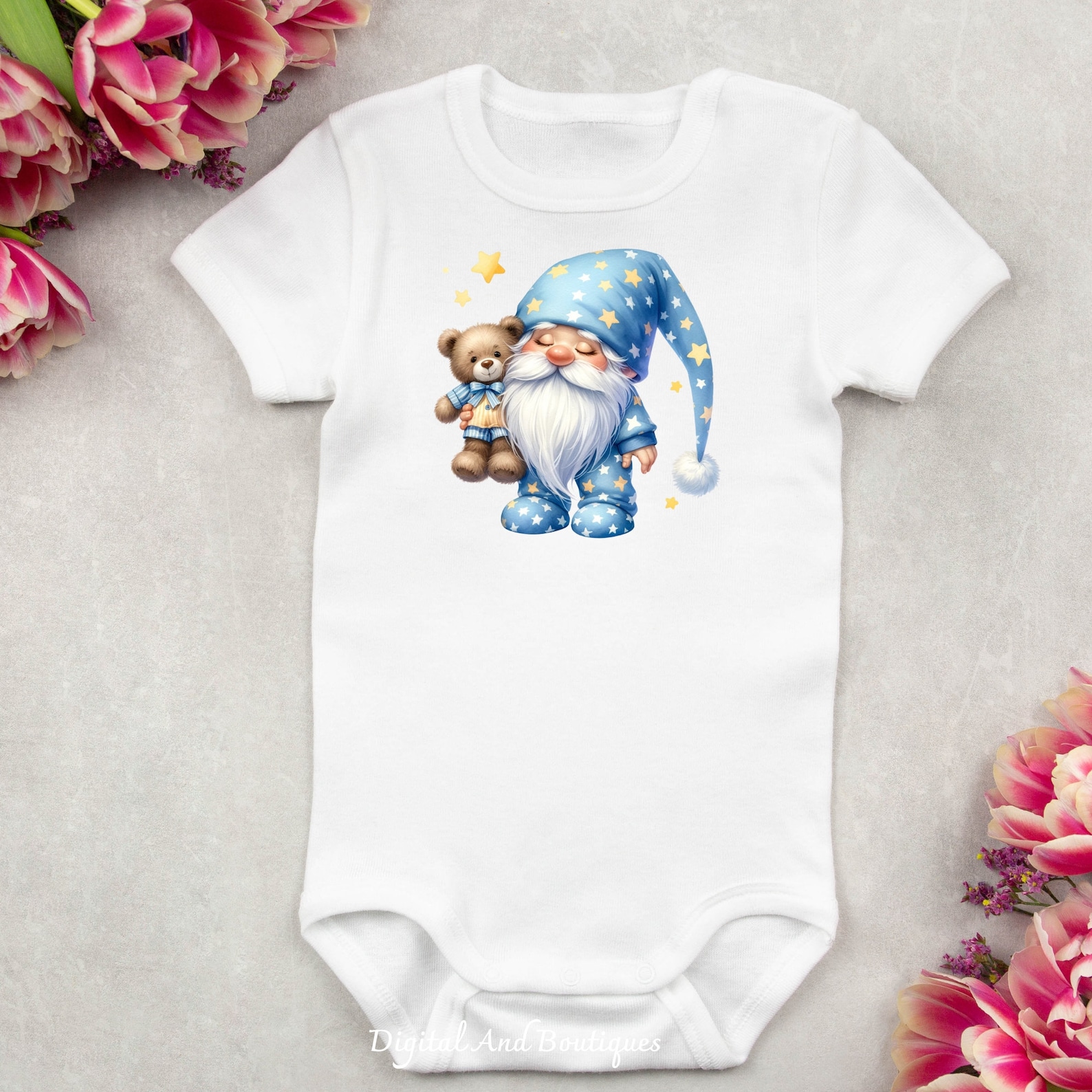 Sleeping Gnome Clipart, Pajamas Gnome, Nursery Wall Art, Nursery Room Decor, Nursery Wall Decor ...