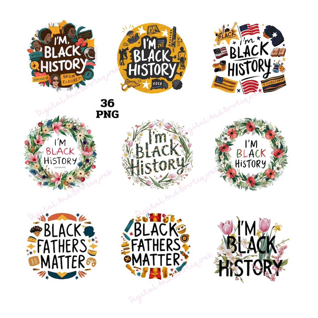 Black History Font Graphics, Black History Clipart, African American ...