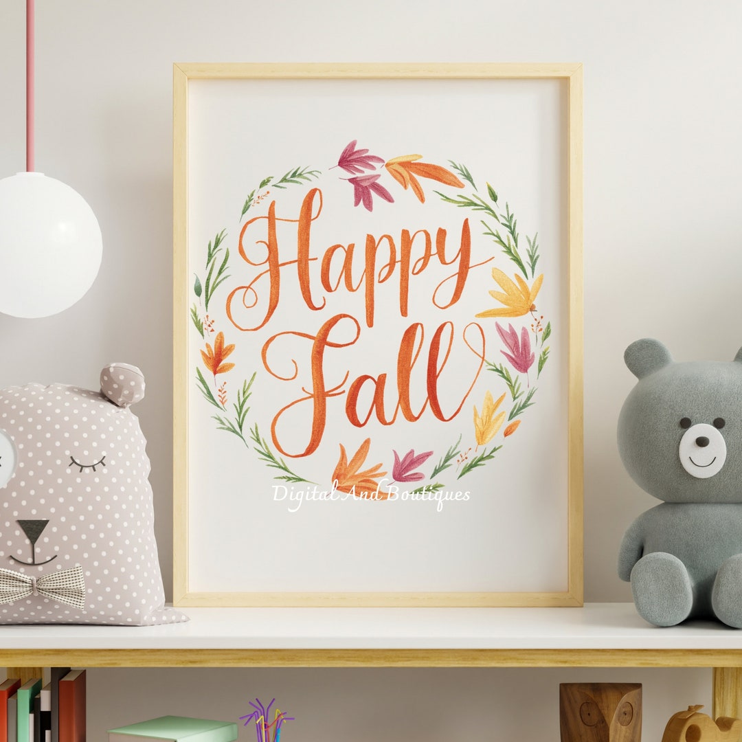 Happy Fall Font Clipart, Fall Season Clipart, Font Clipart Bundle, Font ...