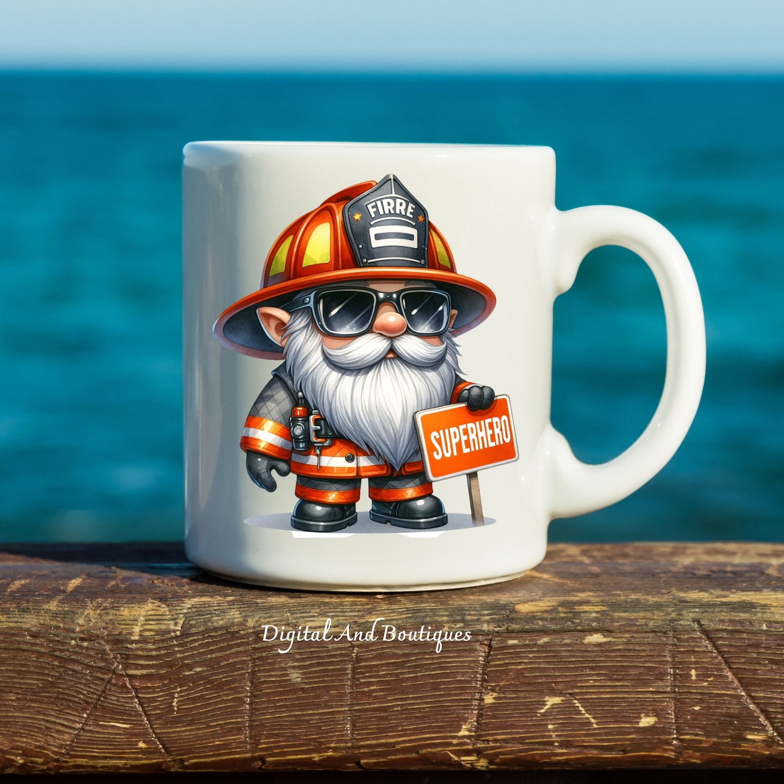 Firefighter Gnome Clipart, Fireman Gnome PNG, Rescue Gnome Clipart ...
