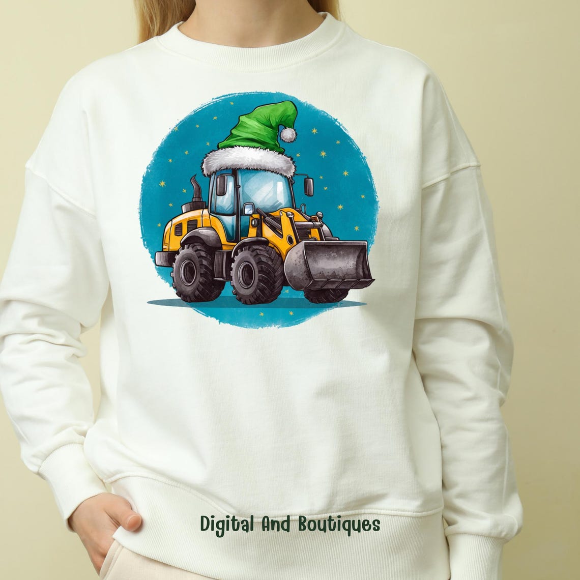 Digger Truck Christmas, Construction Christmas Clipart PNG, I Dig ...