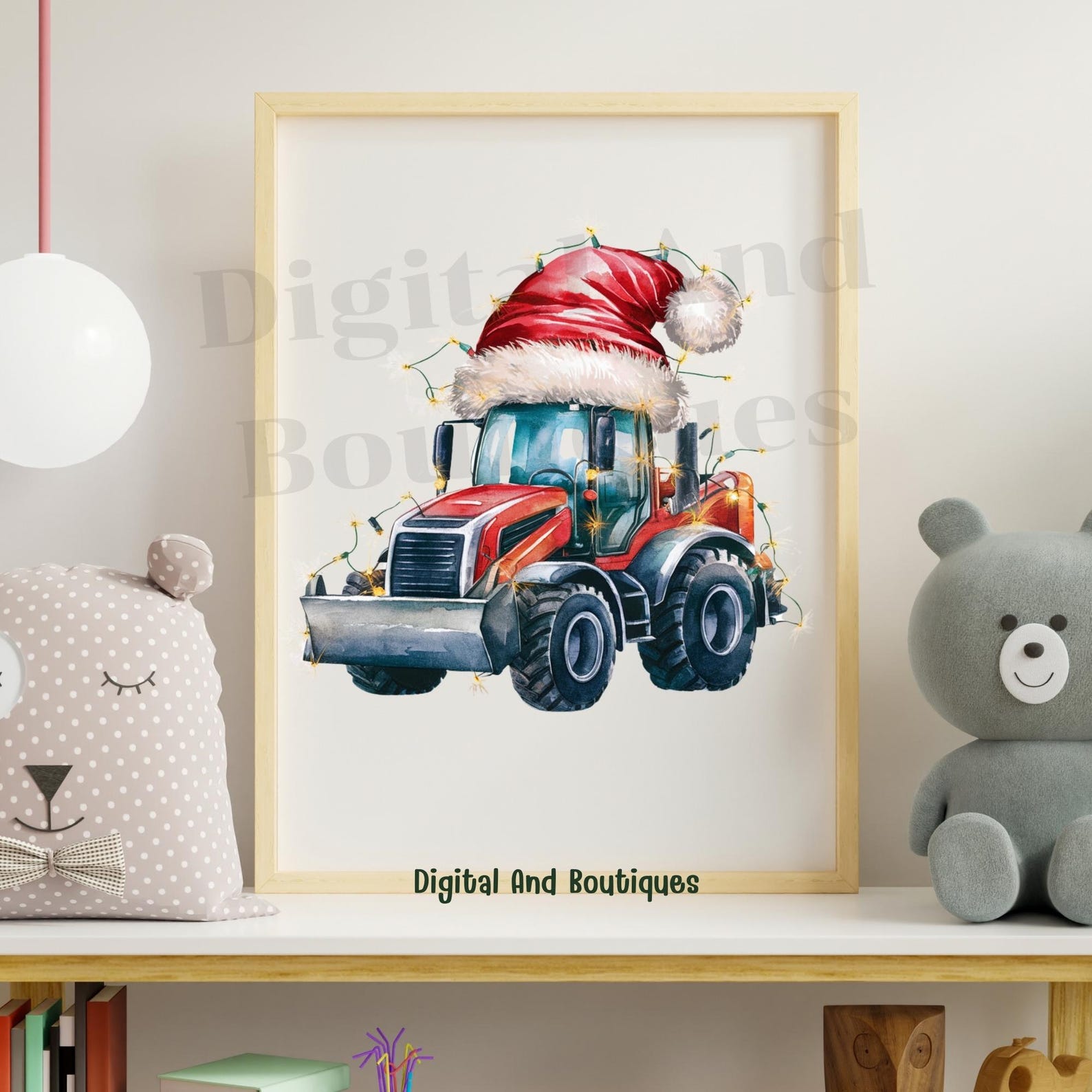 Digger Truck Christmas, Construction Christmas Clipart PNG, I Dig ...