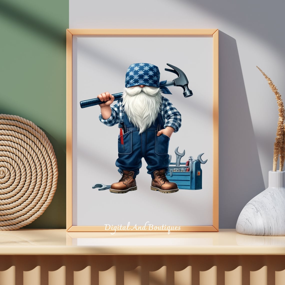 Mechanic Gnome Clipart, Gnome Repairman PNG, Workshop Gnome Designs ...
