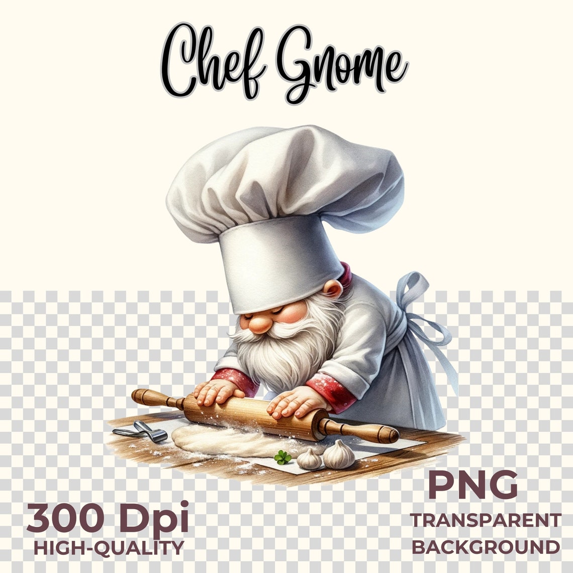 Chef Gnome, Gnome Clipart, Gnome PNG, Chef Clipart, Clipart PNG ...