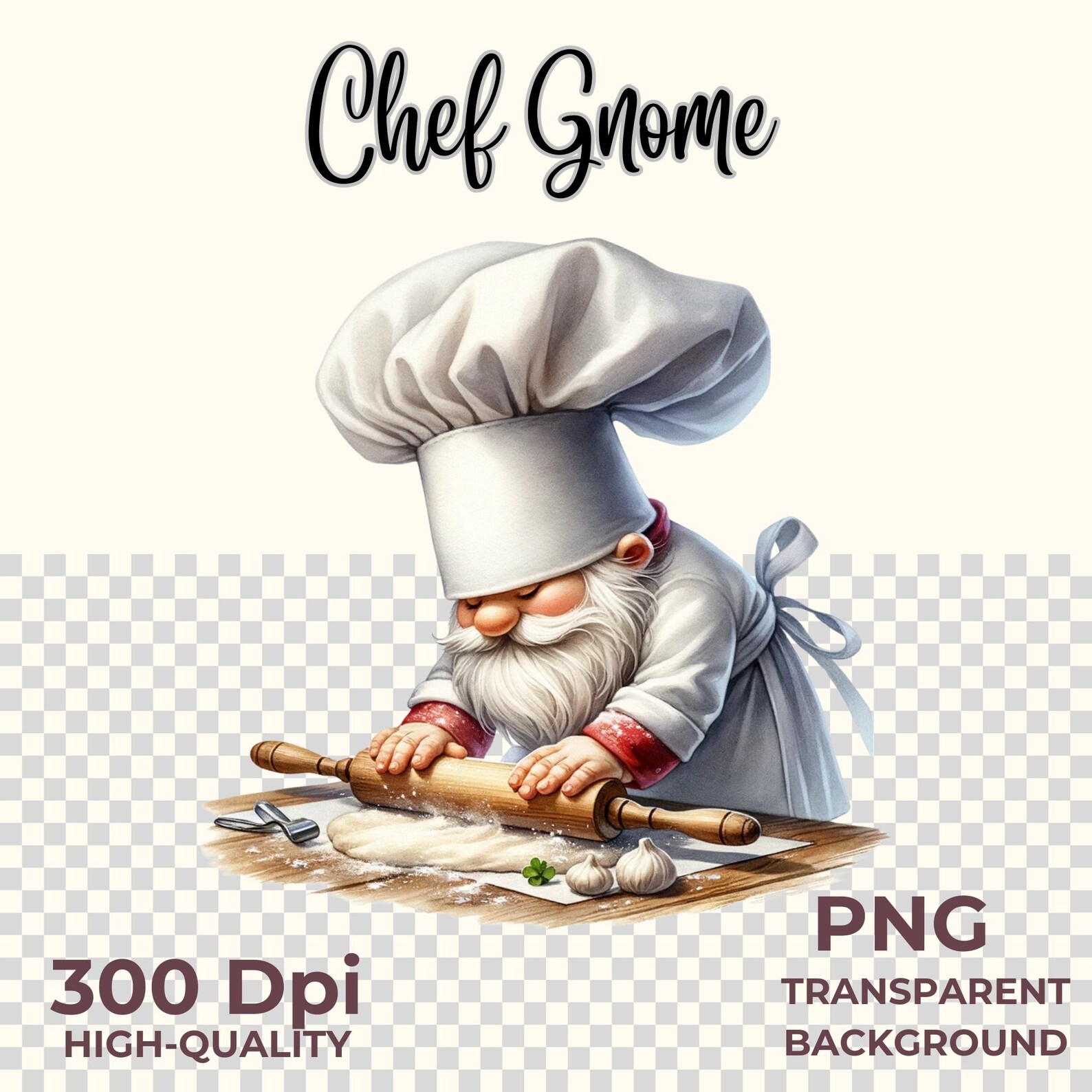 Chef Gnome, Gnome Clipart, Gnome PNG, Chef Clipart, Clipart PNG ...