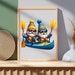 Kayak Gnome Clipart, Camping Gnomes, Whimsical Gnome Clipart , Fishing ...