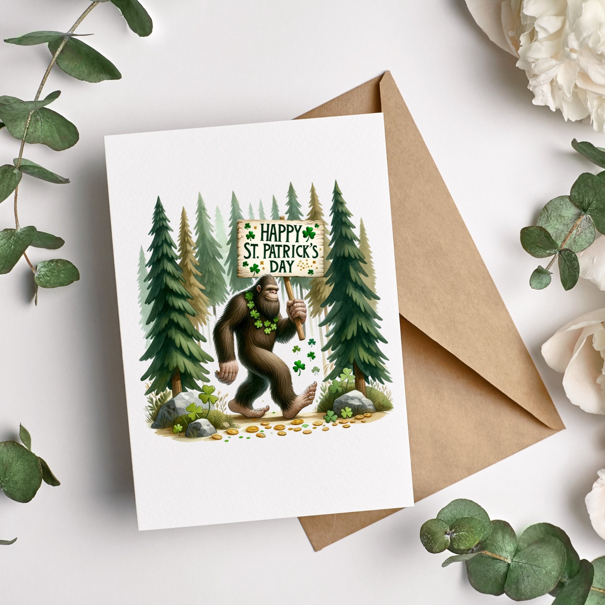 St Patrick's Day Bigfoot Clipart, 20 Clipart Bundle, Saint Patrick ...