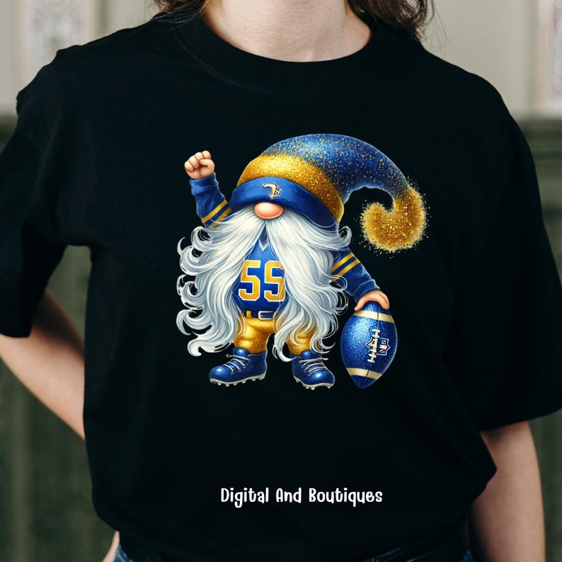 Football Gnome PNG, Football PNG, American Football, Blue and Gold ...
