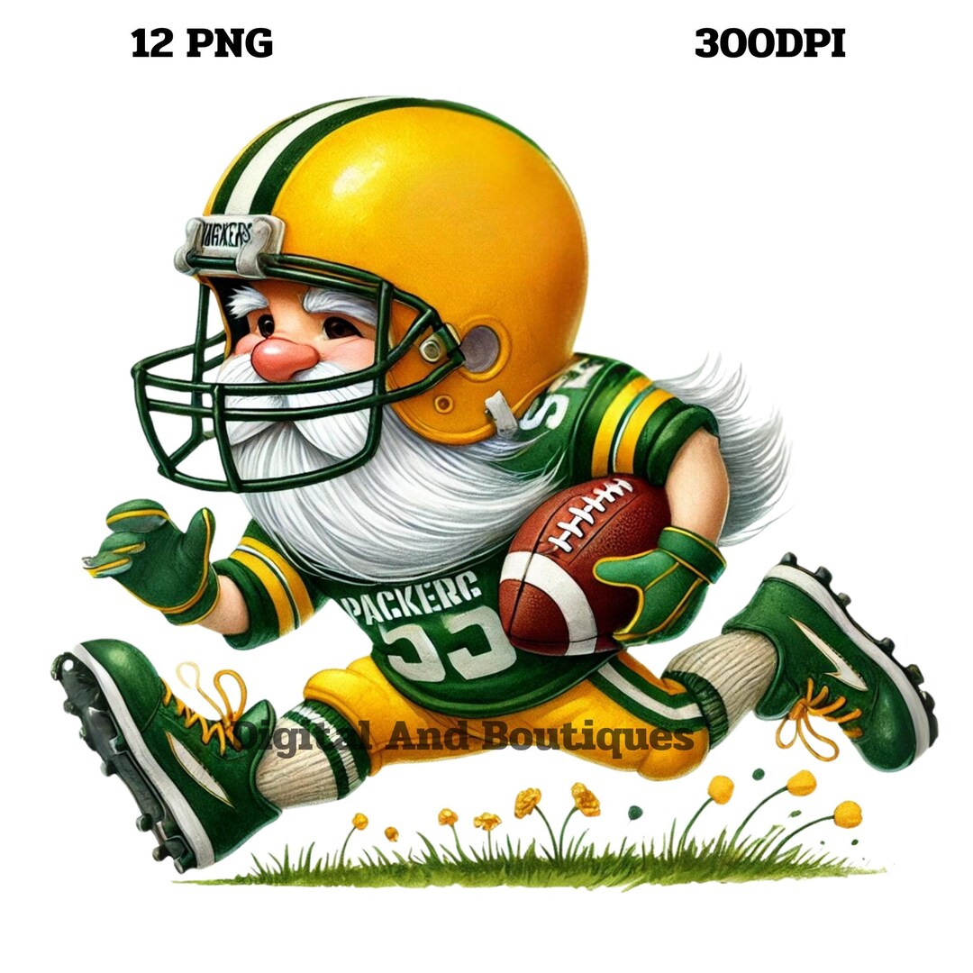 Football Gnome PNG, Football PNG, American Football, Green and Yellow ...