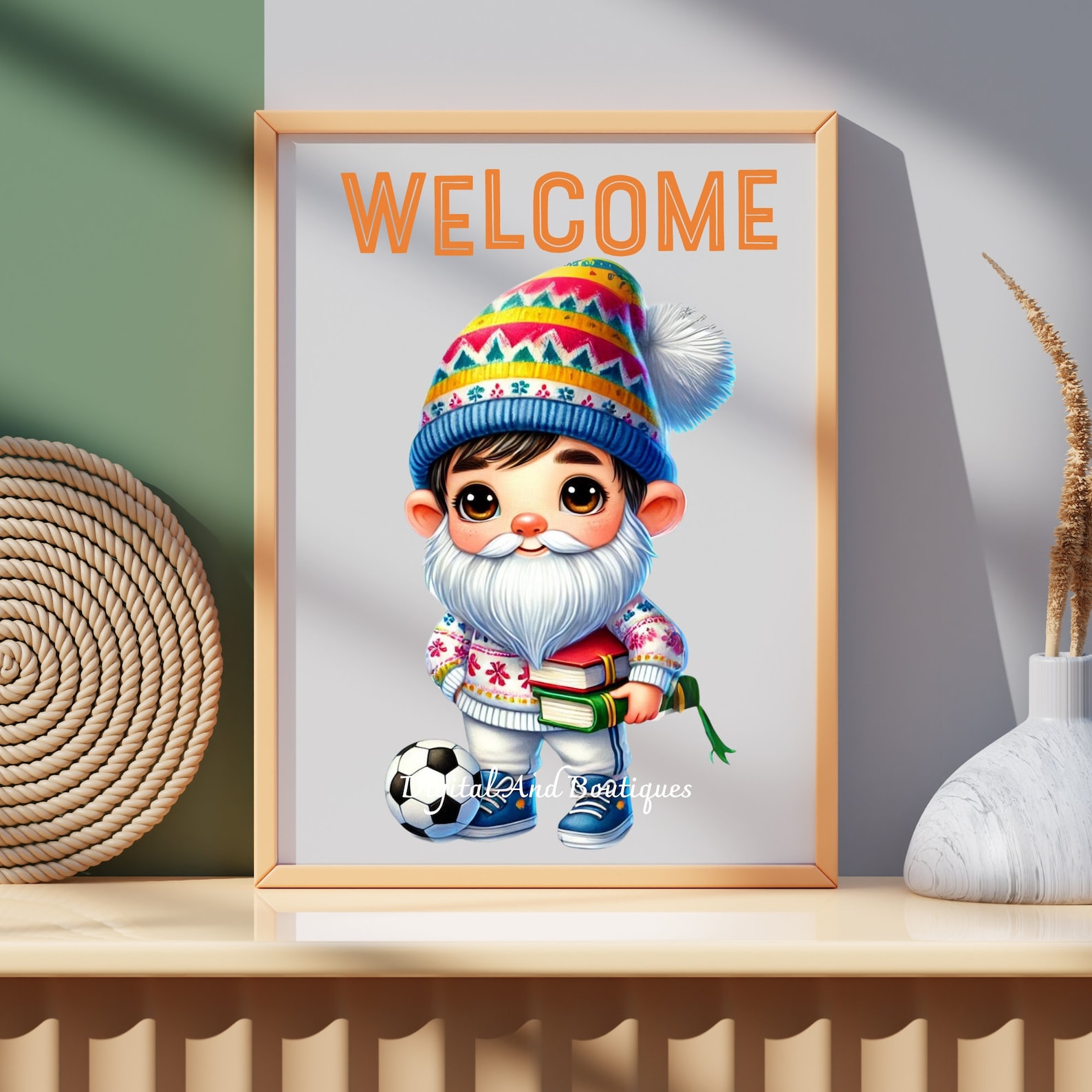 Back to School Boy Gnome, Back to School Clipart PNG, Classroom Decor ...