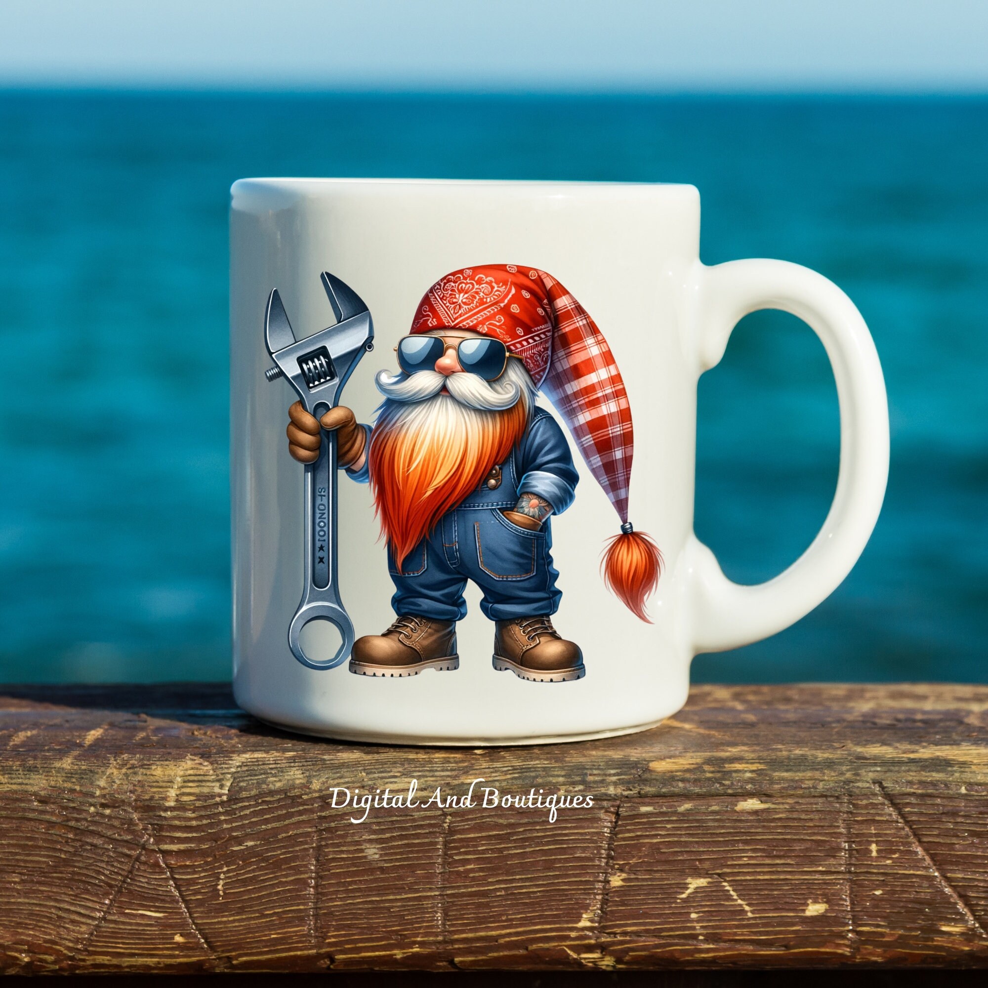 Mechanic Gnome Clipart, Gnome Repairman PNG, Workshop Gnome Designs ...