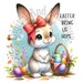 Bunny Easter Clipart, Easter Day, Easter Card, Bunny Easter, Craft ...