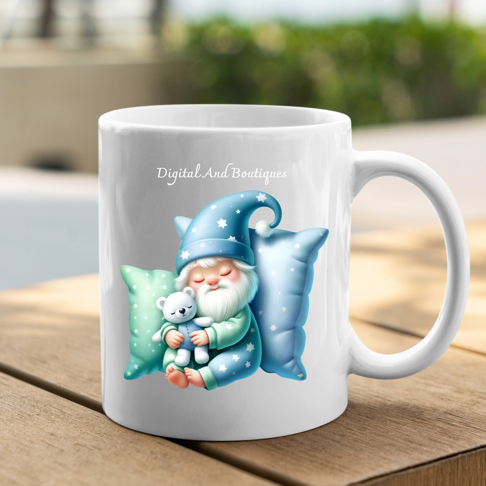 Sleeping Gnome Clipart, Pajamas Gnome, Nursery Wall Art, Nursery Room Decor, Nursery Art, Scrap ...