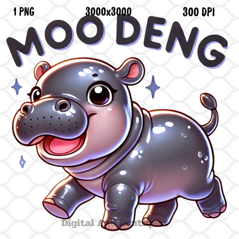 Moo Deng PNG, Bouncy Pig PNG, Thai Baby Hippo, Trending Thai Hippo ...