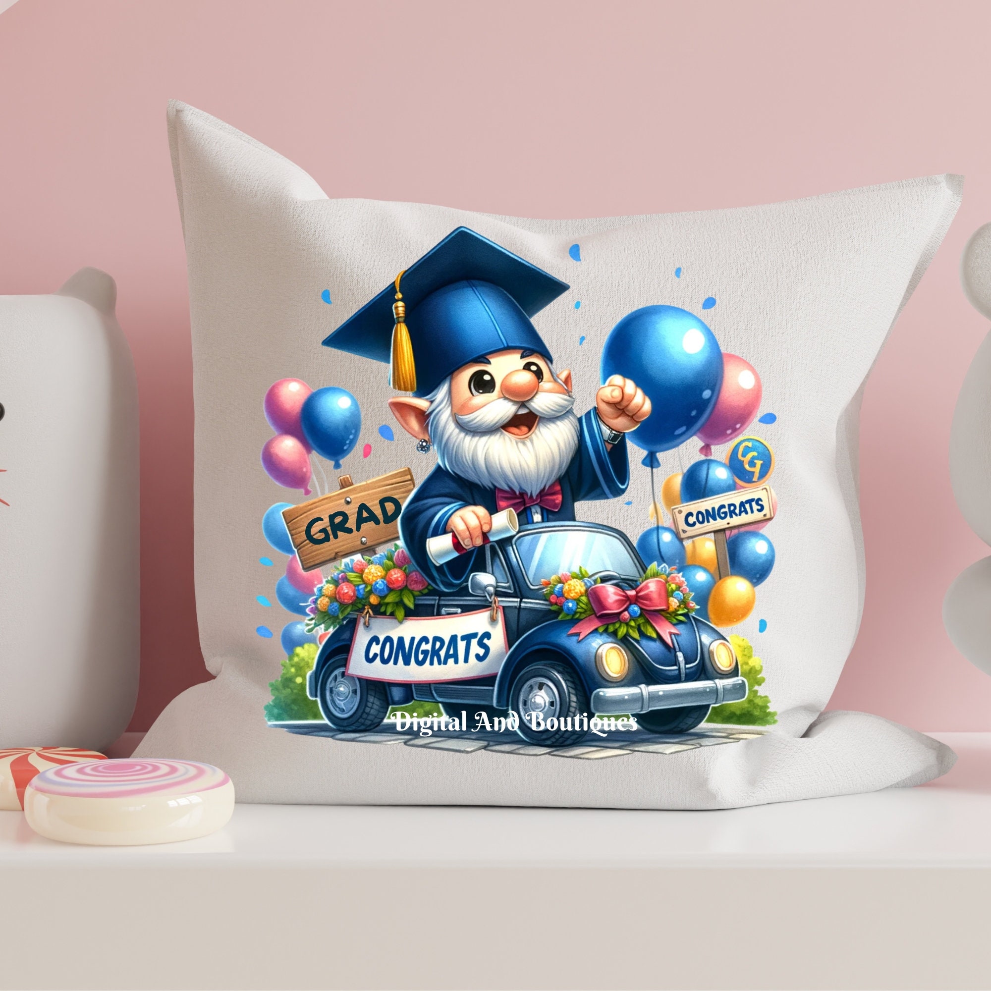 Graduation Gnome, Graduation Clipart, Graduation Ornament, Gnome ...