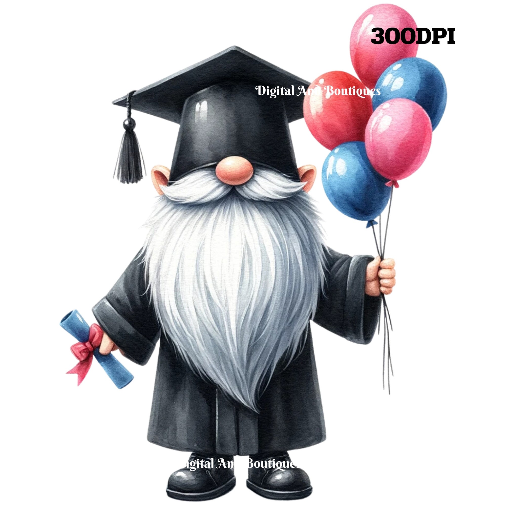 Graduation Gnome, Graduation Clipart, Graduation Ornament, Gnome ...