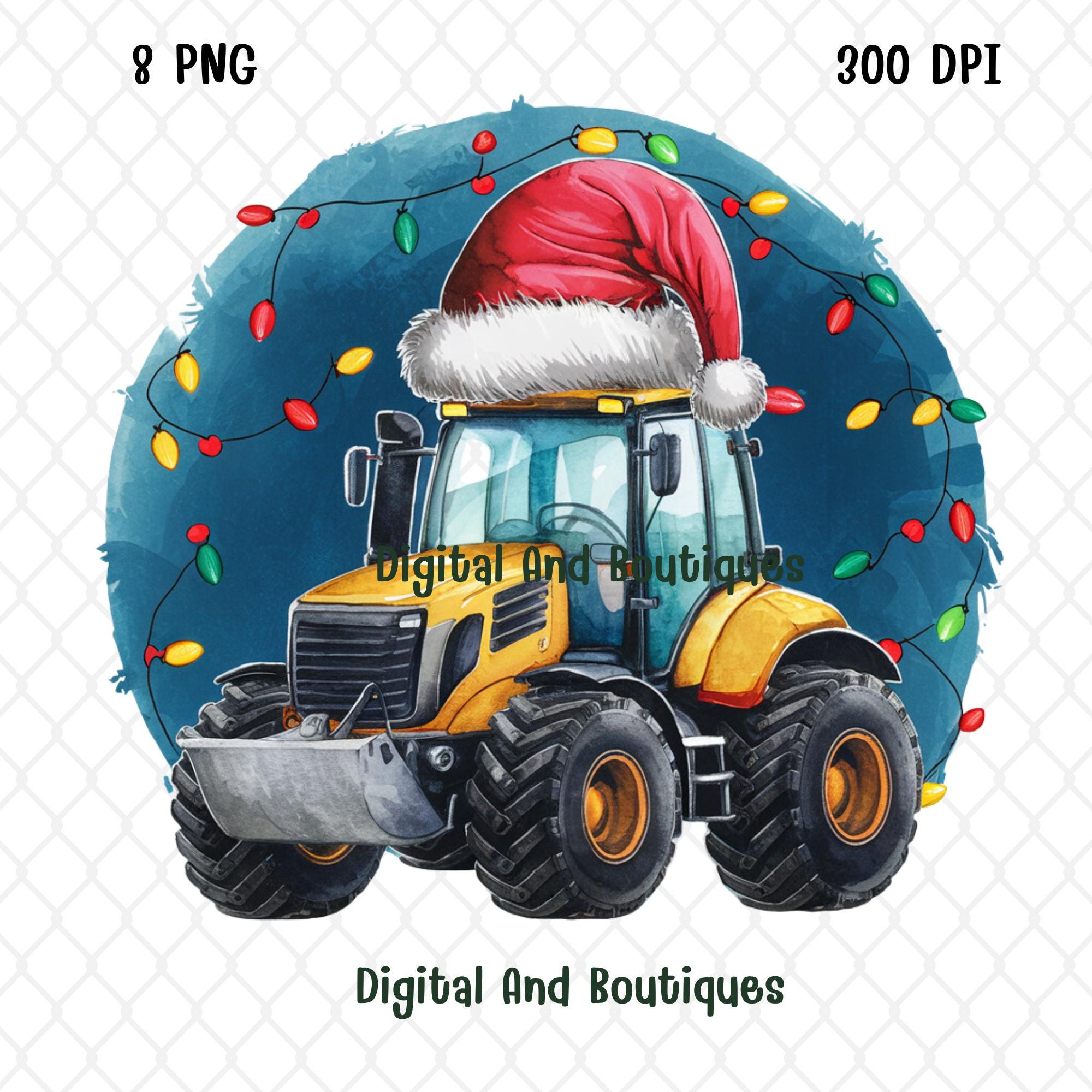Digger Truck Christmas, Construction Christmas Clipart PNG, I Dig ...