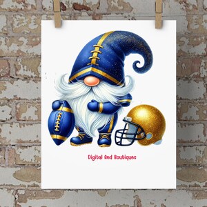 Football Gnome PNG, Football PNG, American Football, Blue and Gold ...