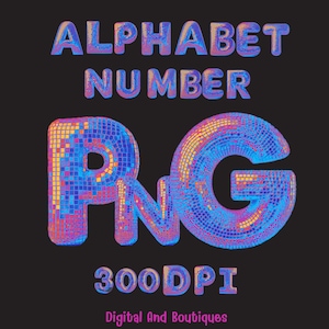 Disco Alphabet PNG, 3D Alphabet, Heatwave Alphabet, Clipart Letters ...