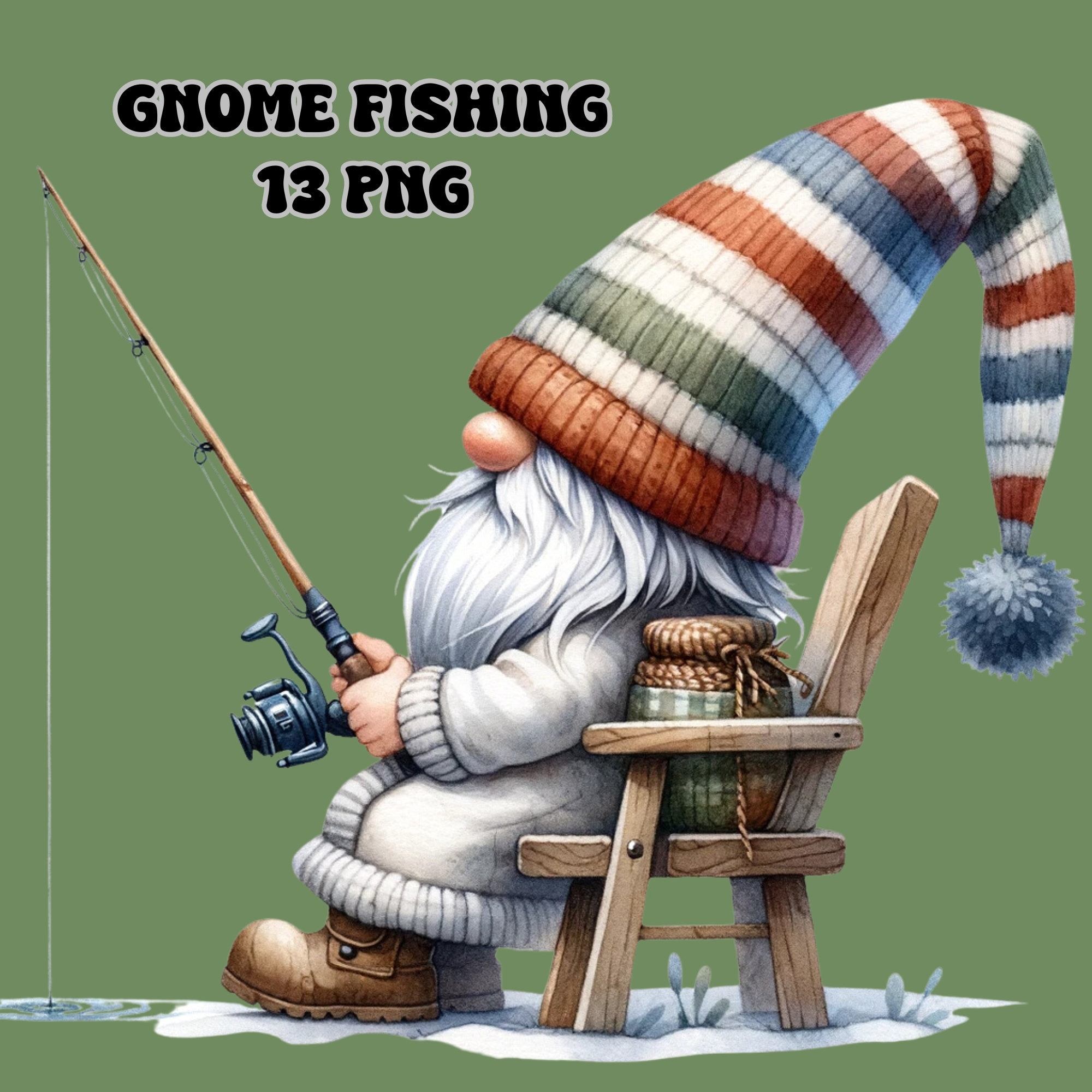 13 Gnome Fishing Clipart, Camping Gnome, Explorer Clipart, Gnome Travel ...