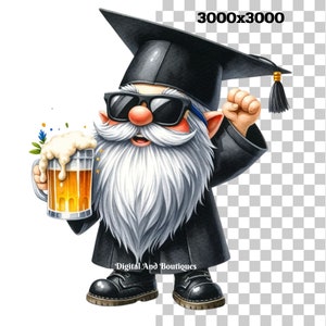 Graduation Gnome, Graduation Clipart, Graduation Ornament, Gnome ...