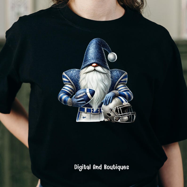 Football Gnome PNG, Football PNG, American Football, Blue and Silver ...