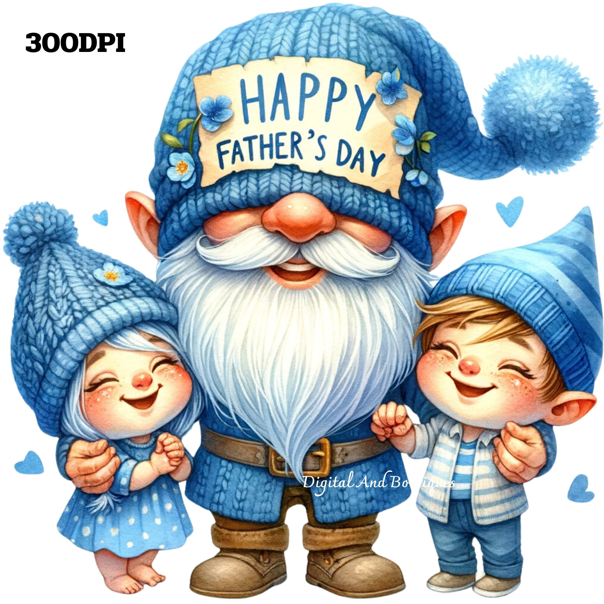 Father's Day, Father Gnome Clipart, Gnome Clipart Bundle, Dad Gnome ...