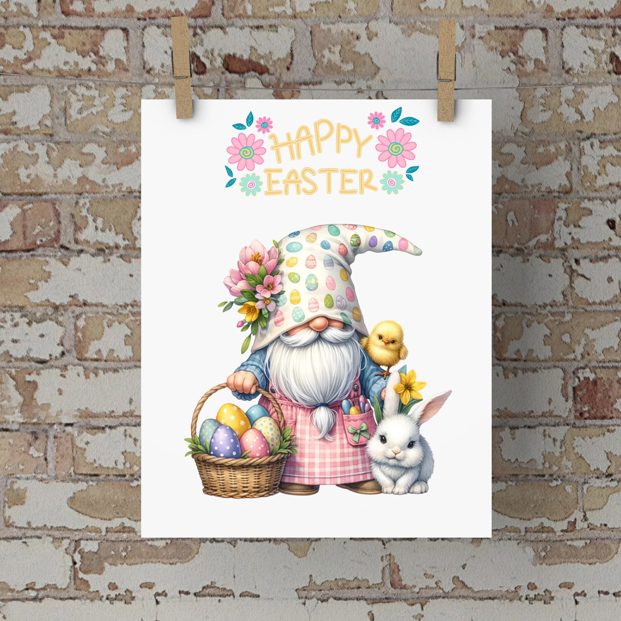 Easter Gnomes Clipart, Easter Bunny Clipart, Easter Gnome Graphics ...