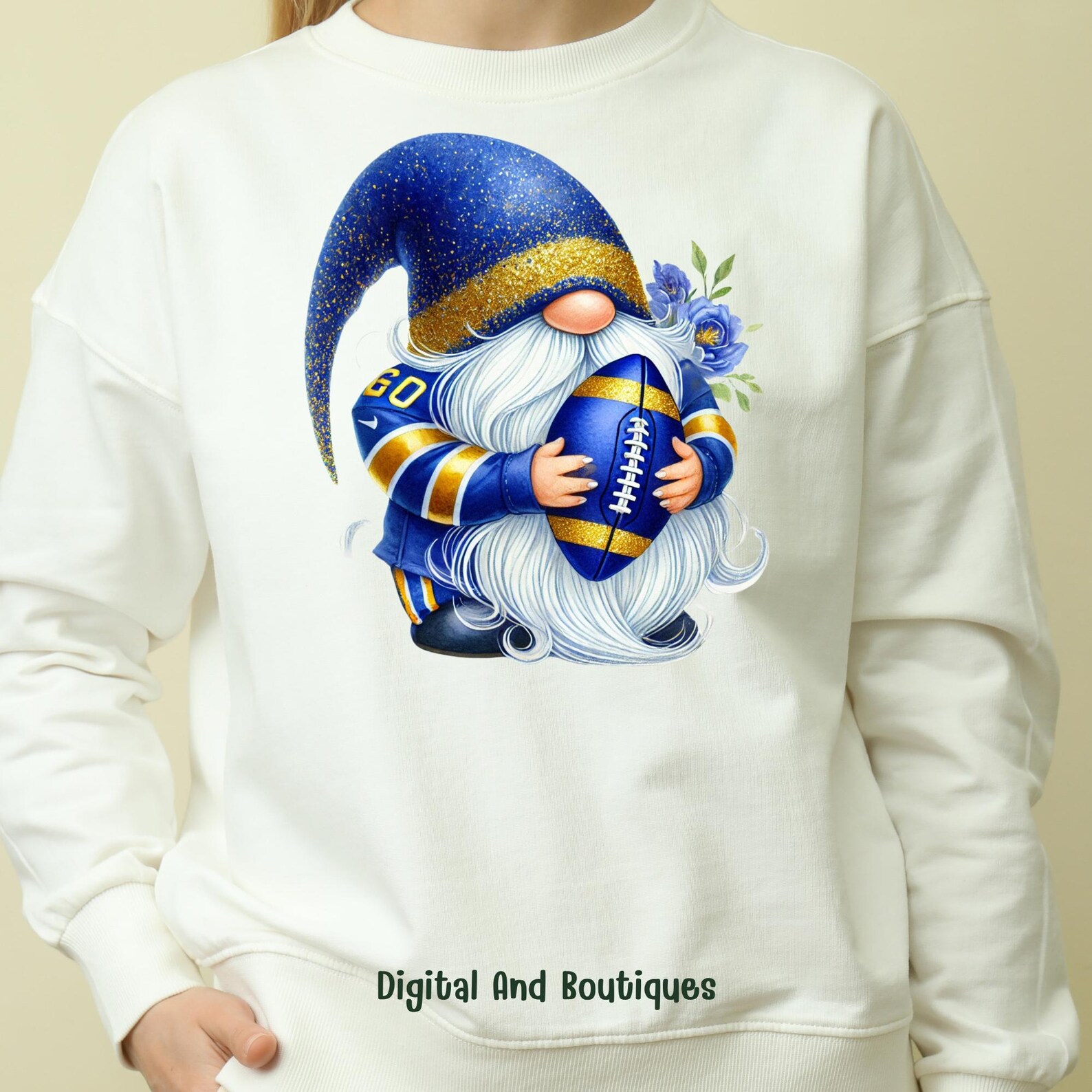 Football Gnome PNG, Football PNG, American Football, Blue and Gold ...
