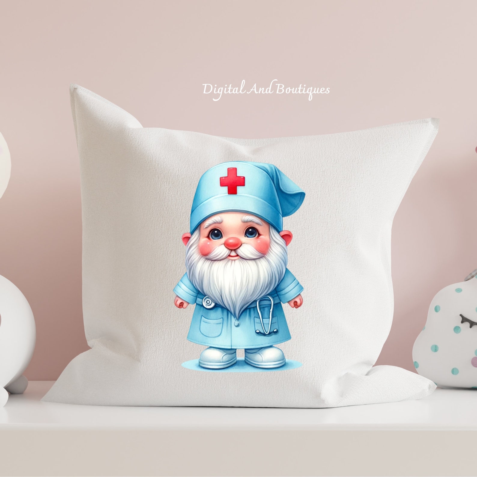 Nurse Gnome Clipart, Healthcare Gnome Clipart, Medical Gnome ...