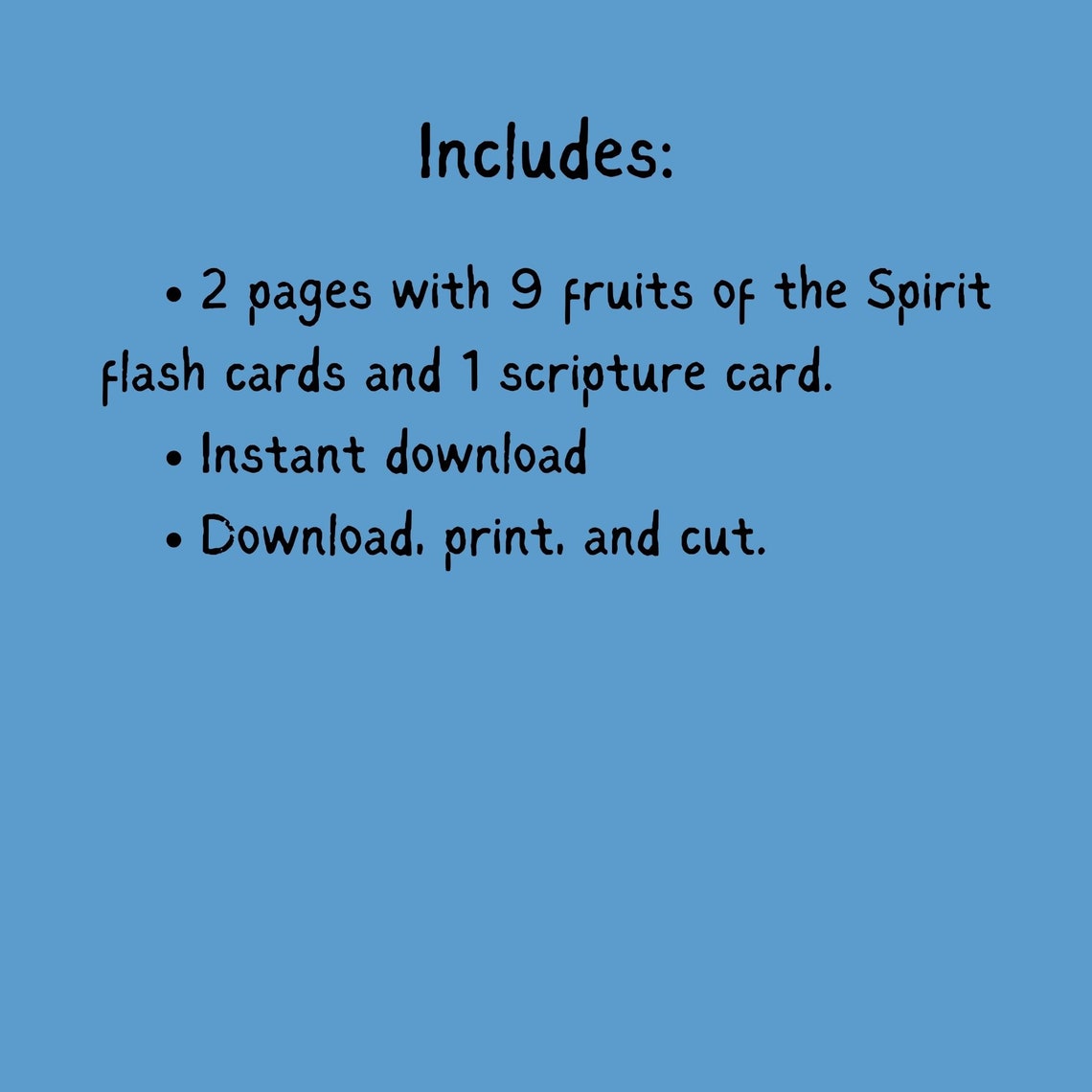 Fruit of the Spirit Flash Cards for Kids | Bible Memory Flashcards ...