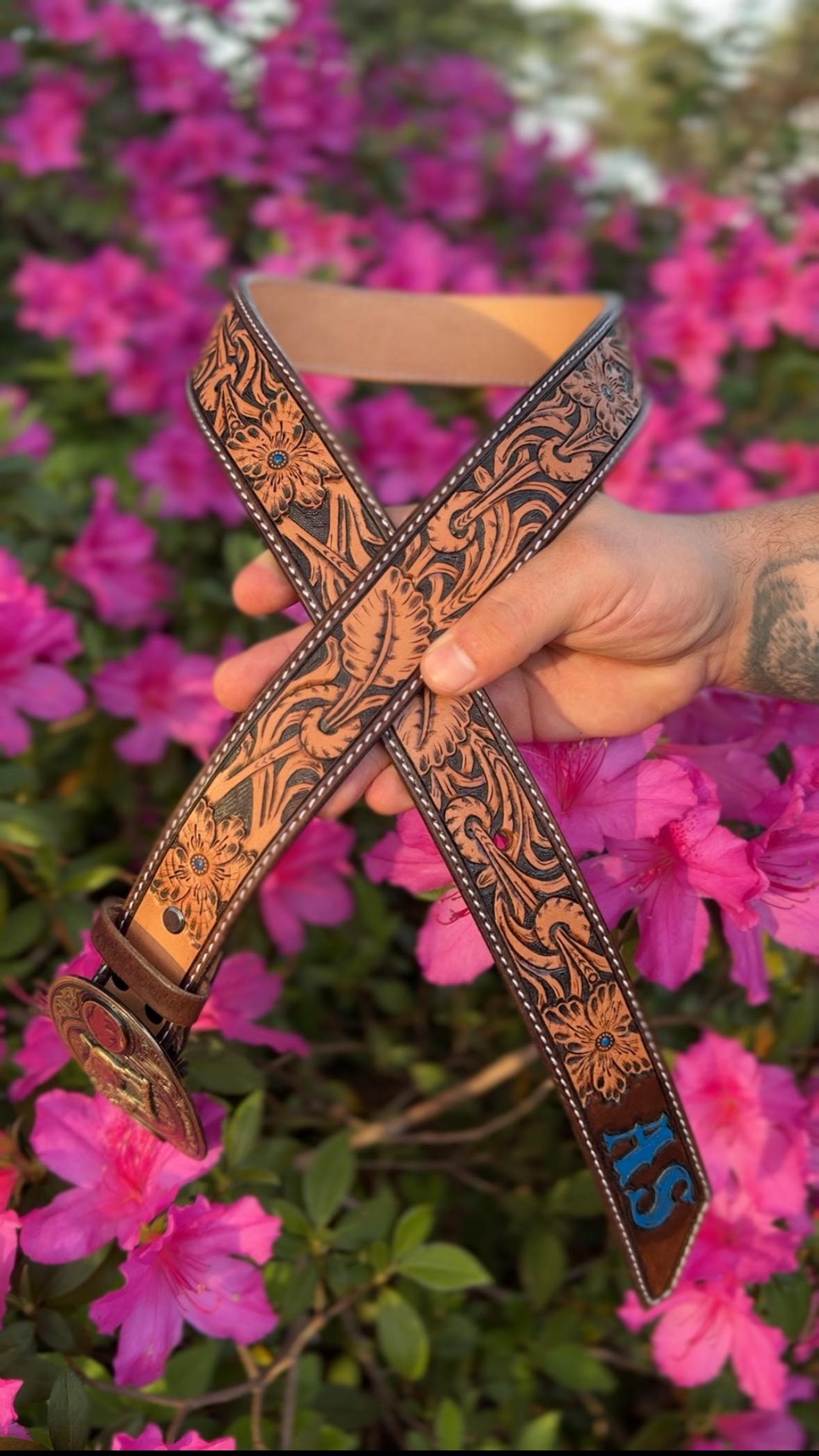 Customizable Tooled Leather Belts - Etsy