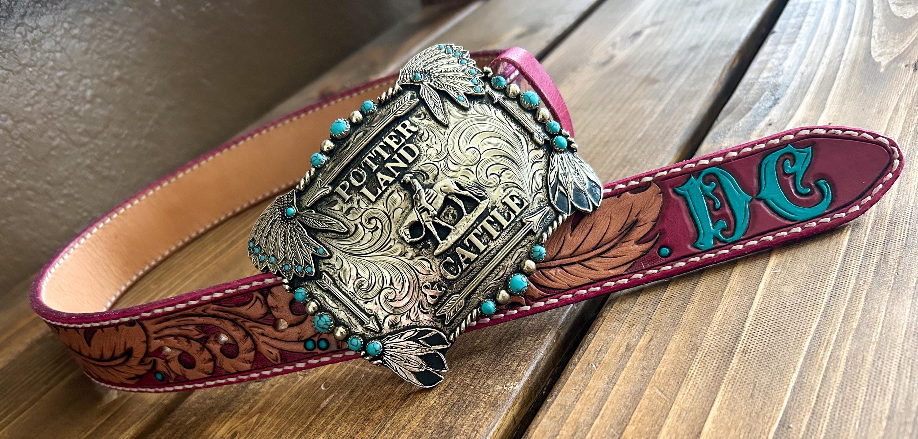 Customizable Tooled Leather Belts - Etsy