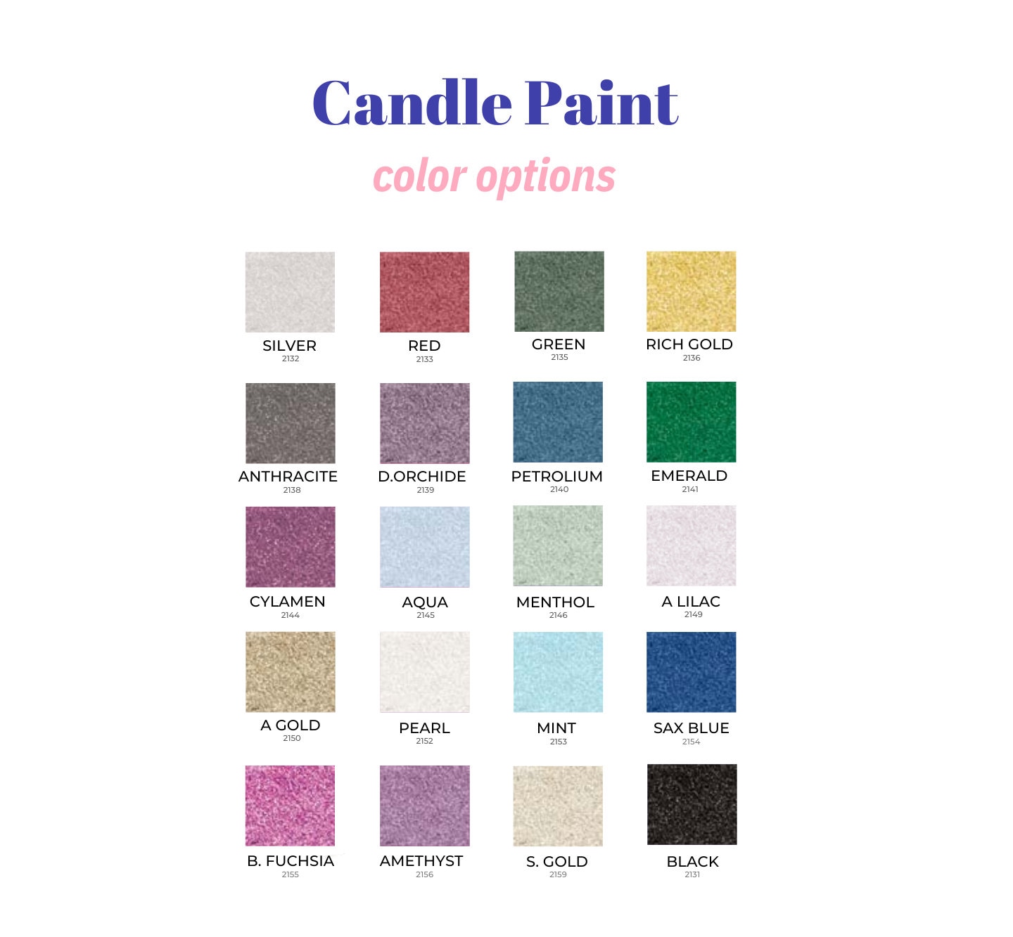 SET 20 Color Candle Paint ALL COLORS 20 X 50ML 1.69OZ - Etsy
