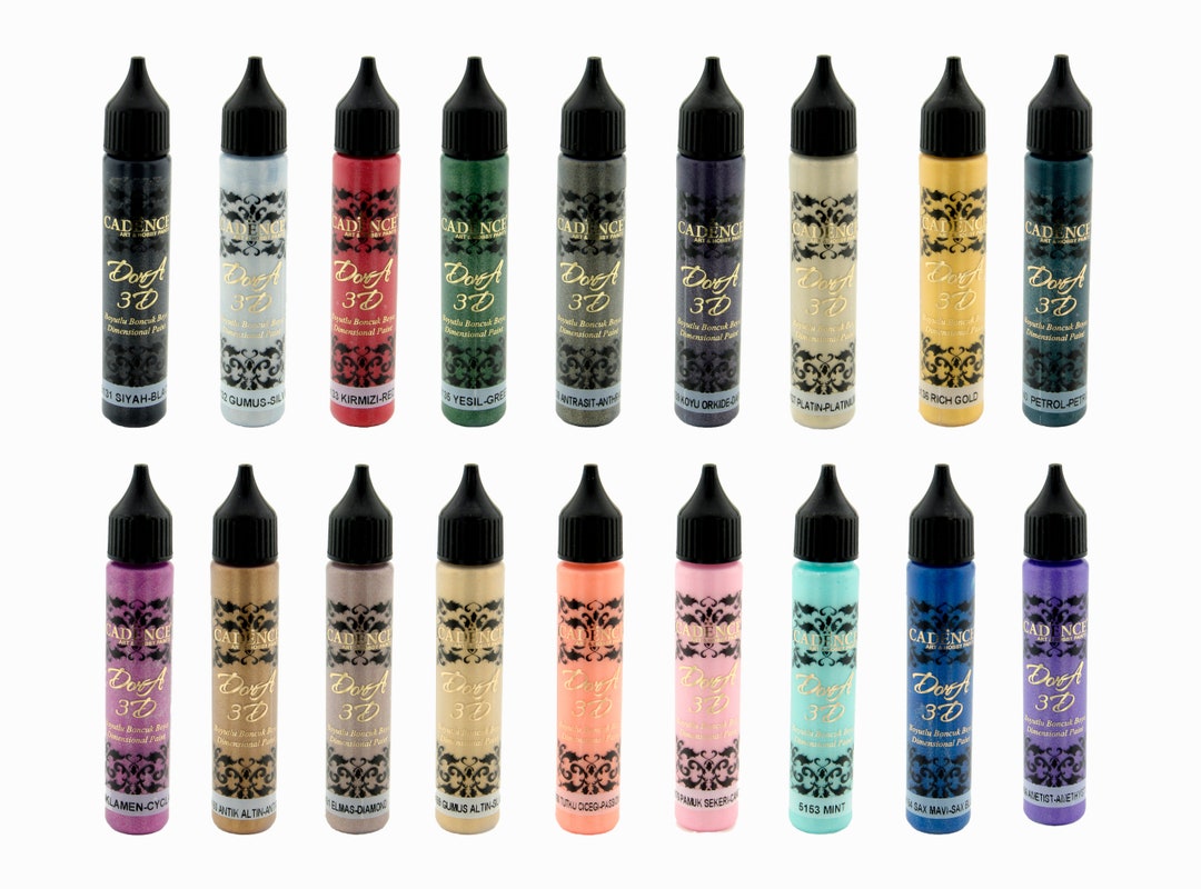 3D Dotting Paint SET 24 Colors - Puff Paint - Decorative Dimensional ...