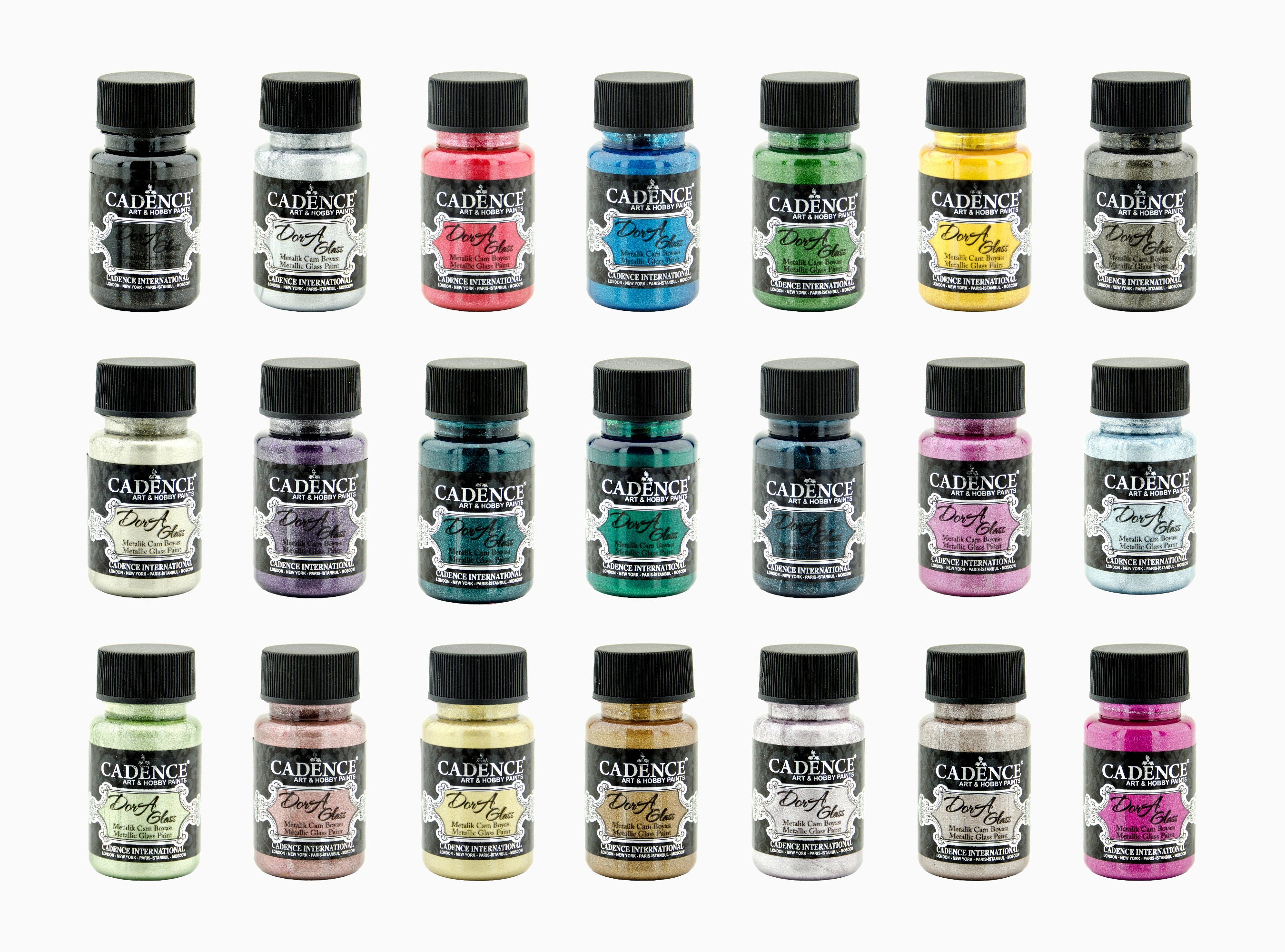 SET Metallic Glass Paint - 33 Colors - Paint for Glass Surfaces - 50ML ...