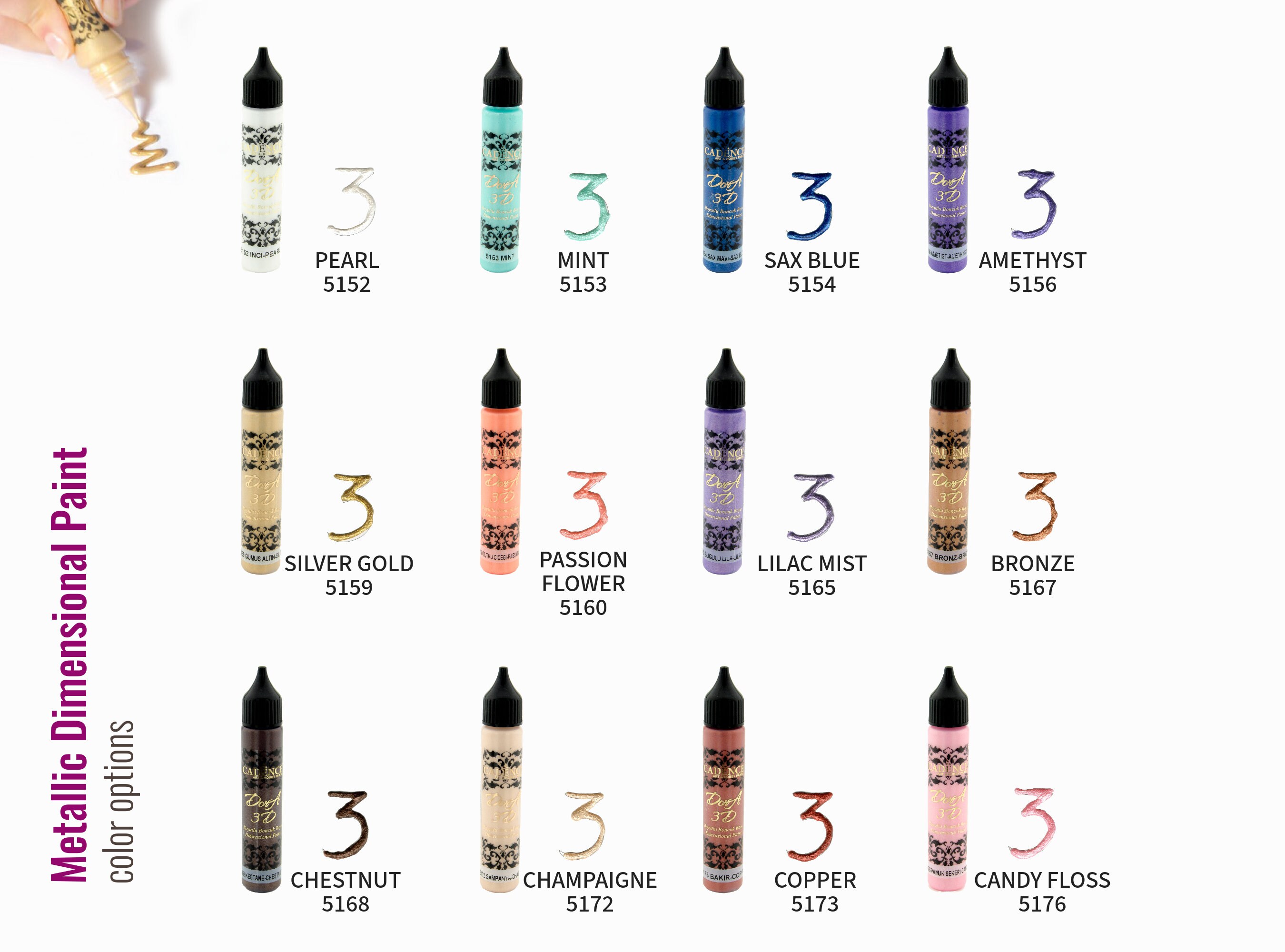 3D Dotting Paint SET 24 Colors - Puff Paint - Decorative Dimensional ...