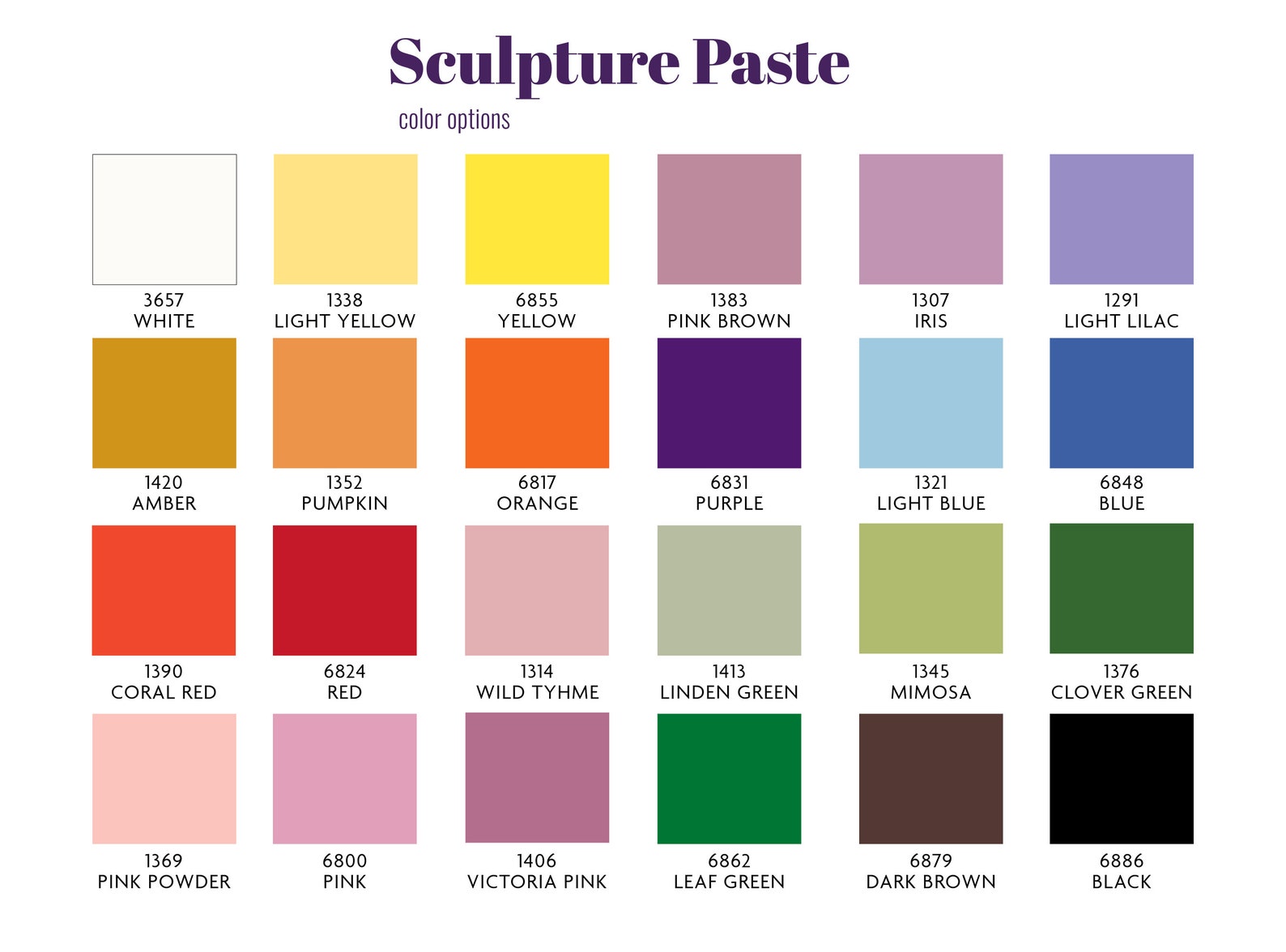 SET - 24 Color Sculpture Paste - Texture Paste - 3D Sculpture Painting ...