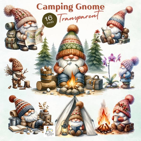 Gnome Clipart - Etsy