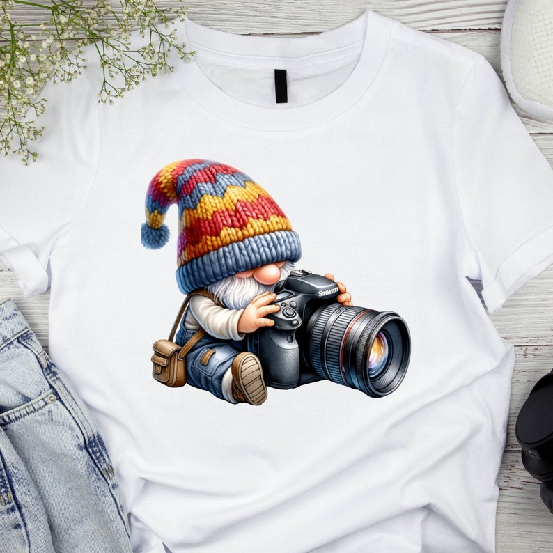 Watercolor Gnome Photographer Clipart Collection | Camera Gnome Art ...